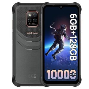 ulefone armor 14 pro 10000mah rugged smartphone, android 12, 6gb+128gb, helio g85 octa-core waterproof rugged phone, 6.52” hd+, 20mp ai camera, fast charging unlocked cell phones, dual sim 4g