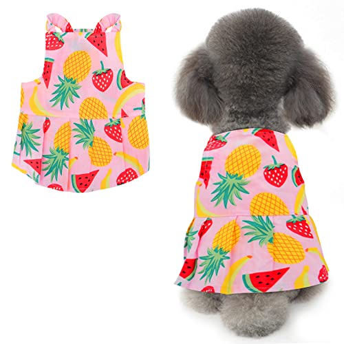 Hawaiian Shirt for Dog - Dog Hawaiian Shirt, Dog Hawaiian Dress for Small Dogs, Dog Clothes for Small Dogs Girl