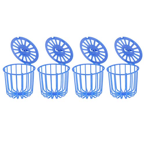 POPETPOP Parrots Feeder Basket-4pcs Plastic Bird Food Fruit Feeding Perch Stand Holder Fruit Vegetable Holders Hanging Basket Container Foraging Toys Birdcage Accessories for Pet Bird Supplies