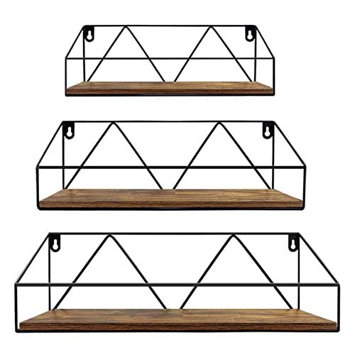 PETAFLOP Floating Shelves Wall Mounted Set of 3