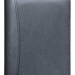 Fan&Ran Zippered Planner Organizer, Simulated Leather Undated Start Set, Personal Size, Black