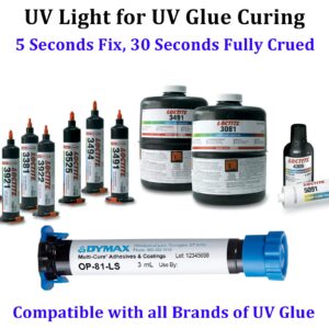 Uv Curing Light for Resin,Uv Resin Light Curing for Epoxy Crafts,Uv Resin Curing Light Box for LCD SLA Dlp 3D Resin Printer 405nm,Large Uv Light for Resin Curing Jewelry 365nm (Mini uv Curing Light)