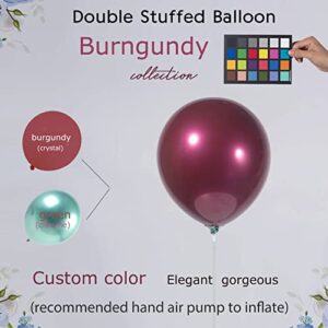 Kozee Burgundy Balloons different sizes 52 PACK Customized Double-Stuffed Metallic Maroon balloon 18+10+5 inch Garland arch kit For Wedding Birthday Anniversary decorations