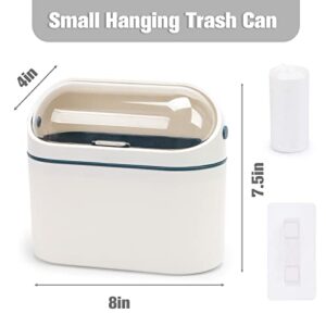 LOVEINUSA Mini Trash Can with Lid, Desktop Trash Can Mountable Garbage Can Countertop Trash Bin for RV Office Kitchen Sink Freezer