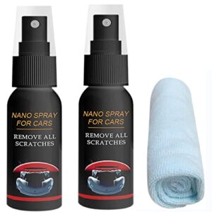 2pcs car nano repairing spray, car scratch repair nano spray, protection & swirl remover polish, removes any scratch mark (2pcs*50ml)（the production date is shown on the bottle）