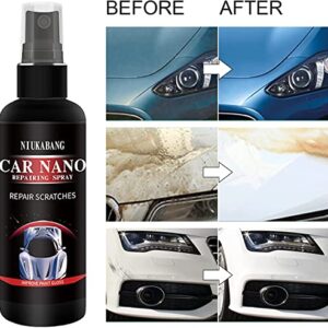 2PCS Car Nano Repairing Spray, Car Scratch Repair Nano Spray, Protection & Swirl Remover Polish, Removes Any Scratch Mark (2PCS*50ML)（The Production Date is Shown on The Bottle）