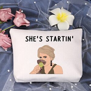 LEVLO Funny Housewives Gifts She's Startin' Makeup Bags Housewives Party Gifts(She's Startin)