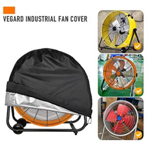 VEGARD Industrial Fan Cover, Outdoor Fan Cover, Heavy Duty Waterproof&Dustproof Cover for 18"&20" High Velocity Floor Fan, Drum Fan, High Speed Blower,Suitable for indoor and outdoor