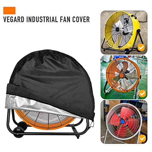 VEGARD Industrial Fan Cover, Outdoor Fan Cover, Heavy Duty Waterproof&Dustproof Cover for 18"&20" High Velocity Floor Fan, Drum Fan, High Speed Blower,Suitable for indoor and outdoor