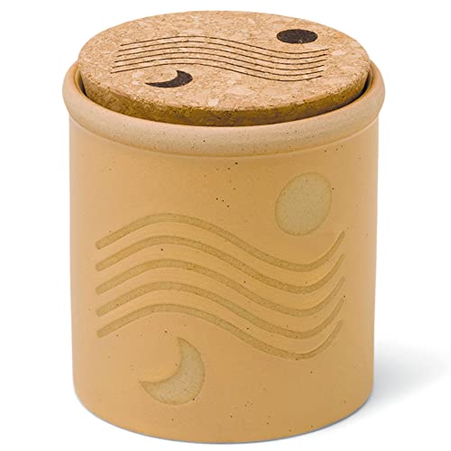 Paddywax Candles Dune Scented Soy Wax Candle, 8-Ounce Ceramic Jar with Burnished Cork Lid, Orange Zest & Bergamot