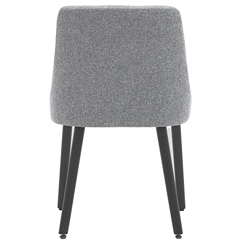 MINCETA Dining Chair,Morden Wood Leg Upholstered Kitchen Chair Set of 2,Performance Fabric in Gray