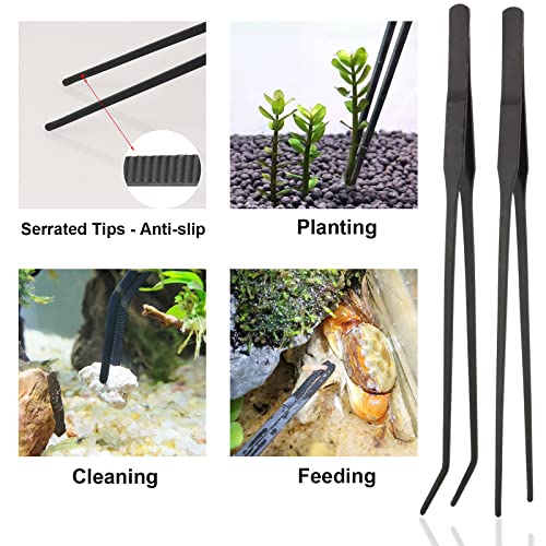 Aquarium Tools, 4 PCS Aquatic Plant Tweezers Scissors Algae Scrapers Fish Tank Clean Aquascaping Tools Kit(Algae Scraper)