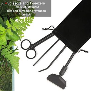 Aquarium Tools, 4 PCS Aquatic Plant Tweezers Scissors Algae Scrapers Fish Tank Clean Aquascaping Tools Kit(Algae Scraper)