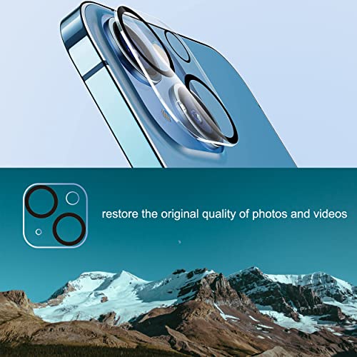 Ailun 3 Pack Camera Lens Protector for iPhone 14 6.1" ＆ iPhone 14 Plus 6.7",Tempered Glass,9H Hardness,Ultra HD,Anti-Scratch,Easy to Install,Case Friendly [Does not Affect Night Shots]