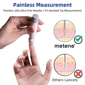 Metene Twist Top Lancets for Lancing Devices, 310 Count, 30 Gauge Sterile Lancets for Blood Sugar Test, Diabetic Lancets-Dark Blue