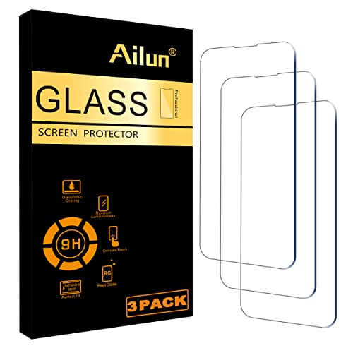 Ailun Glass Screen Protector for iPhone 14 Plus/14 Pro Max [6.7 Inch] Display 3 Pack Tempered Glass, Sensor Protection, Dynamic Island Compatible, Case Friendly