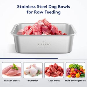 AIPERRO Stainless Steel Dog Bowls for Large Dogs, Large Capacity Metal Dog Water Food Bowl, Indoor and Outdoor Universal Pet Bowl