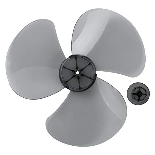 TiaoBug Plastic Fan Blade Replacement for Standing Pedestal Fan Table Fanner General Accessories with Nut Cover Grey 12 Inch