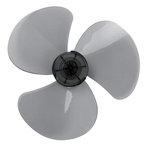 TiaoBug Plastic Fan Blade Replacement for Standing Pedestal Fan Table Fanner General Accessories with Nut Cover Grey 12 Inch