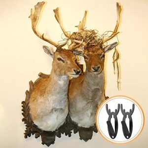 European Mount Skull Hanger Deer Skull Hooks Antler Style Mounts Deer Skull Hanging and Mounting Easy Installation for Living Room Bedroom Home Decor Indoor and Outdoor Use (4 Pieces) (12)