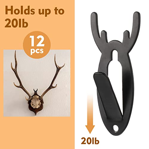 European Mount Skull Hanger Deer Skull Hooks Antler Style Mounts Deer Skull Hanging and Mounting Easy Installation for Living Room Bedroom Home Decor Indoor and Outdoor Use (4 Pieces) (12)