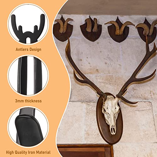 European Mount Skull Hanger Deer Skull Hooks Antler Style Mounts Deer Skull Hanging and Mounting Easy Installation for Living Room Bedroom Home Decor Indoor and Outdoor Use (4 Pieces) (12)