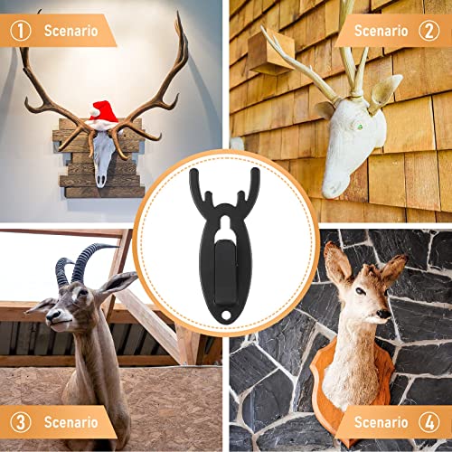 European Mount Skull Hanger Deer Skull Hooks Antler Style Mounts Deer Skull Hanging and Mounting Easy Installation for Living Room Bedroom Home Decor Indoor and Outdoor Use (4 Pieces) (12)