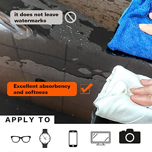 Car Natural Chamois Cleaning Cloth, Real Leather Super Absorbent Fast Drying Car Wash Cloth Accessory, Natural Chamois Car Wash Cloth, for Auto and Precision Instrument (36 inches)