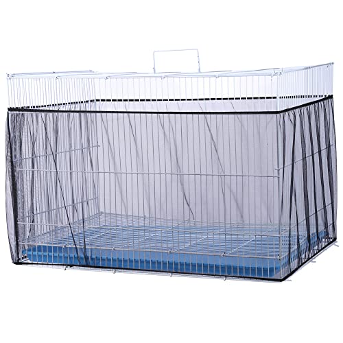 Mogoko Universal Bird Cage Seed Catcher,Seed Catcher Guard Net Cover,Parrot Nylon Mesh Net Cover,Soft Airy Cage Net Stretchy Skirt for Round Square Cages