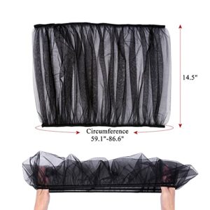 Mogoko Universal Bird Cage Seed Catcher,Seed Catcher Guard Net Cover,Parrot Nylon Mesh Net Cover,Soft Airy Cage Net Stretchy Skirt for Round Square Cages