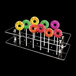 cake pop display holder, 21-hole acrylic cake lollipop stand lollipop stand holder display for weddings showers birthday party anniversary