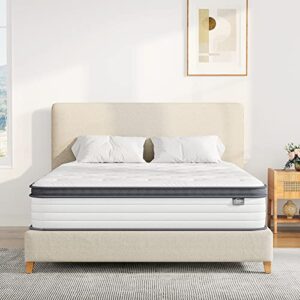 TeQsli Full Mattress, 12 Inch Memory Foam Innerspring Hybrid Mattress in A Box, Medium-Firm for Pressure Relief and Motion Isolation, 10-Year Support,100-Night Trial (TSC-12F-US)