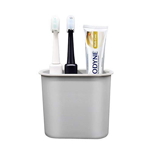 MINALCE Toothbrush Holder Hole Free Wall Mounted Toothpaste Remote Control Storage Organizer for Bathroom Livingroom