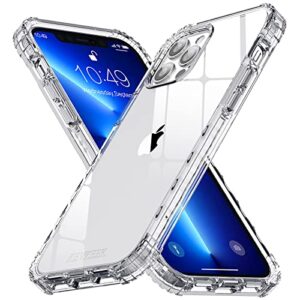 kevkeek compatible with iphone 12 pro max case,clear case cover,[anti-yellowing] [military drop protection] [shock-absorbing corners] [scratch resistant]-clear