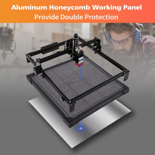 Honeycomb Laser Bed 400mm x 400mm, Laser Honeycomb Bed for Laser Cutter, Honeycomb Laser Bed Kit, Laser Engraver Honeycomb Bed with Aluminum Plate for Table-Protecting,Smooth Edge (15.7x15.7x0.86in)