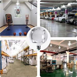 Otai LED Flicker Free Football lamp, 40W Garage roof Folding Bulb, E26/E274000LM LED Workshop lamp, 6000K Fluorescent Warehouse lamp, Applicable to Indoor, Garage, Basement, barn, attic, 1 Package