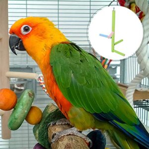 Wood Toys Perch Wood Parrot Perch Stand Paw Grinding Stick 4- Level Bird Ladder Toy Parrot Cage Accessories for Conures Cockatiels Lovebirds Small Parakeets Parrotlets Wooden Toys