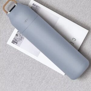 Stainless Steel Vacuum Insulated Water Bottle With Handle Lid - 500ml - Modern, Minimalist And Sleek Design (Blue)