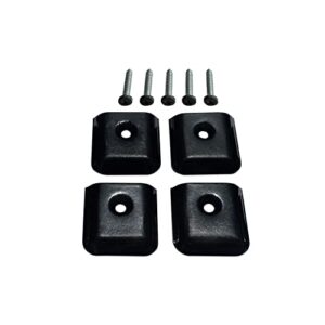 f.s.p 4 pack rv camper trailer aluminum extrusion black flat end cap for vinyl trim molding 1" with screws (black)