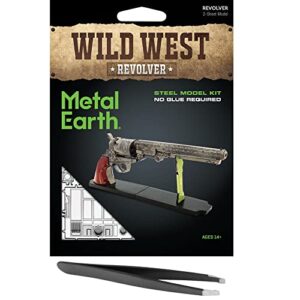 metal earth fascinations wild west revolver 3d metal model kit bundle with tweezers