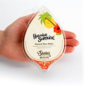 Shortie's Candle Company Hawaiian Sunrise Natural Soy Wax Melts 3 Pack - 3 Highly Scented 3 Oz. Bars - Made with 100% Soy and Essential Fragrance Oils - Phthalate & Paraffin Free, Vegan, Non-Toxic