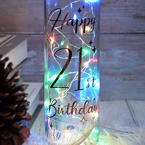 BESTSWEETIE 21st Birthday Gifts for Her, 21st Birthday Decorations for Her 21st Birthday Gifts, 21st Birthday Decorations, 21 years old Birthday Gifts for Her Lighted Wine Bottle