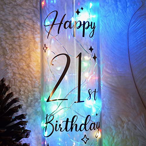 BESTSWEETIE 21st Birthday Gifts for Her, 21st Birthday Decorations for Her 21st Birthday Gifts, 21st Birthday Decorations, 21 years old Birthday Gifts for Her Lighted Wine Bottle