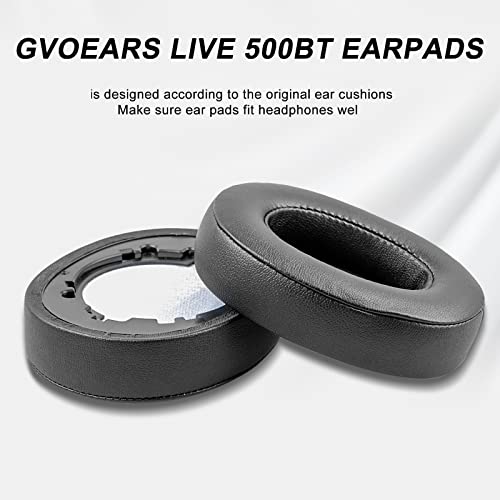 Replacement Earpads Cushions for JBL Live 500BT Wireless Headphones, Live 500 BT Ear Pads with Protein Leather, Noise Isolating Memory Foam