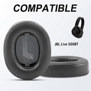 Replacement Earpads Cushions for JBL Live 500BT Wireless Headphones, Live 500 BT Ear Pads with Protein Leather, Noise Isolating Memory Foam