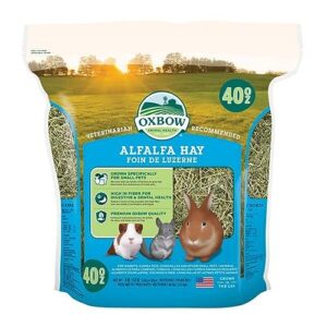 oxbow animal health alfalfa hay - all natural hay for young, pregnant, or nursing small pets - 40 oz.