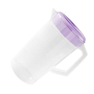 DOITOOL 2300ML Gallon Water Jug with Lid- Plastic Pitcher Water Filter Pitcher- Heavy- duty Iced Tea Pitcher Water Jug for Drinking Water Lemonade Juice Beverage Ice Tea （ Violet ）