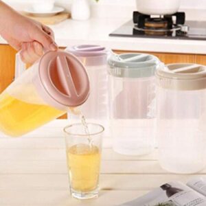 DOITOOL 2300ML Gallon Water Jug with Lid- Plastic Pitcher Water Filter Pitcher- Heavy- duty Iced Tea Pitcher Water Jug for Drinking Water Lemonade Juice Beverage Ice Tea （ Violet ）