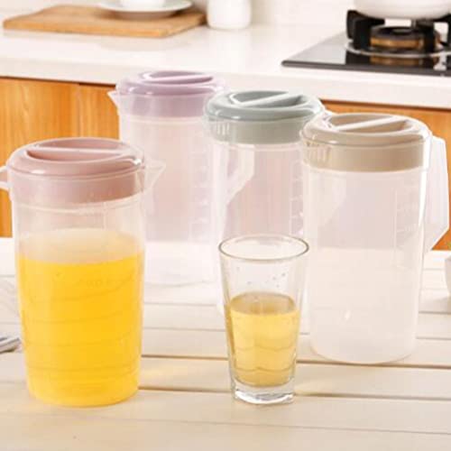 DOITOOL 2300ML Gallon Water Jug with Lid- Plastic Pitcher Water Filter Pitcher- Heavy- duty Iced Tea Pitcher Water Jug for Drinking Water Lemonade Juice Beverage Ice Tea （ Violet ）