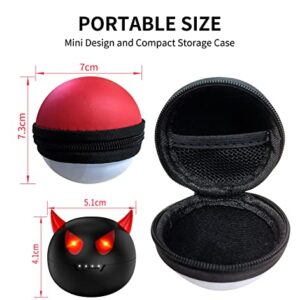 Instiwitt Controller Portable Cover Kids Wireless Earbud Case Portable Protection EVA Travel Carrying Case Travel Storage Bag with Keychain Belt Clip, red black, M